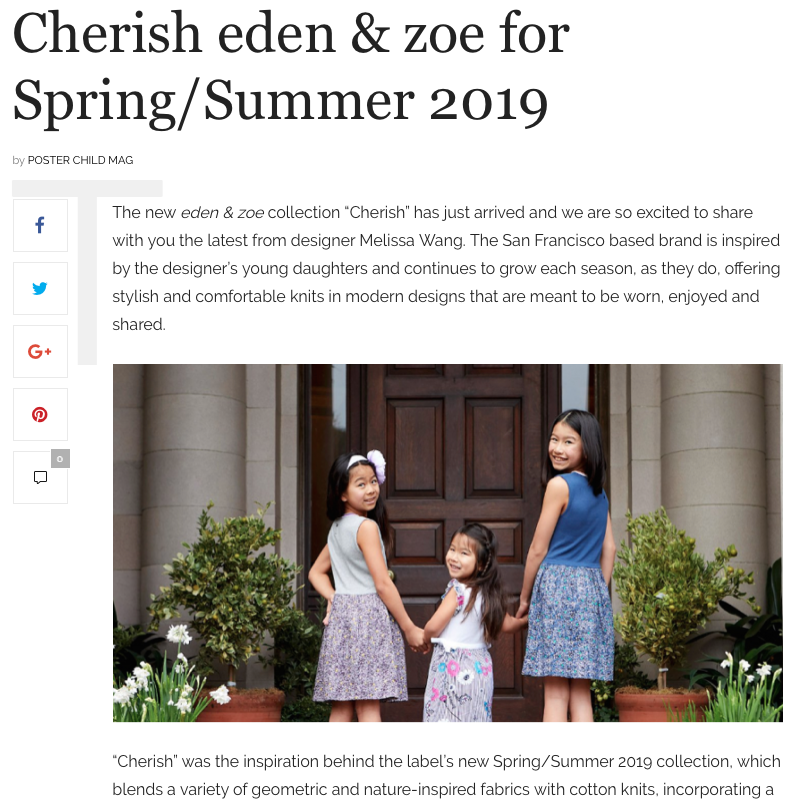 Poster Child Magazine - feature – eden & zoe